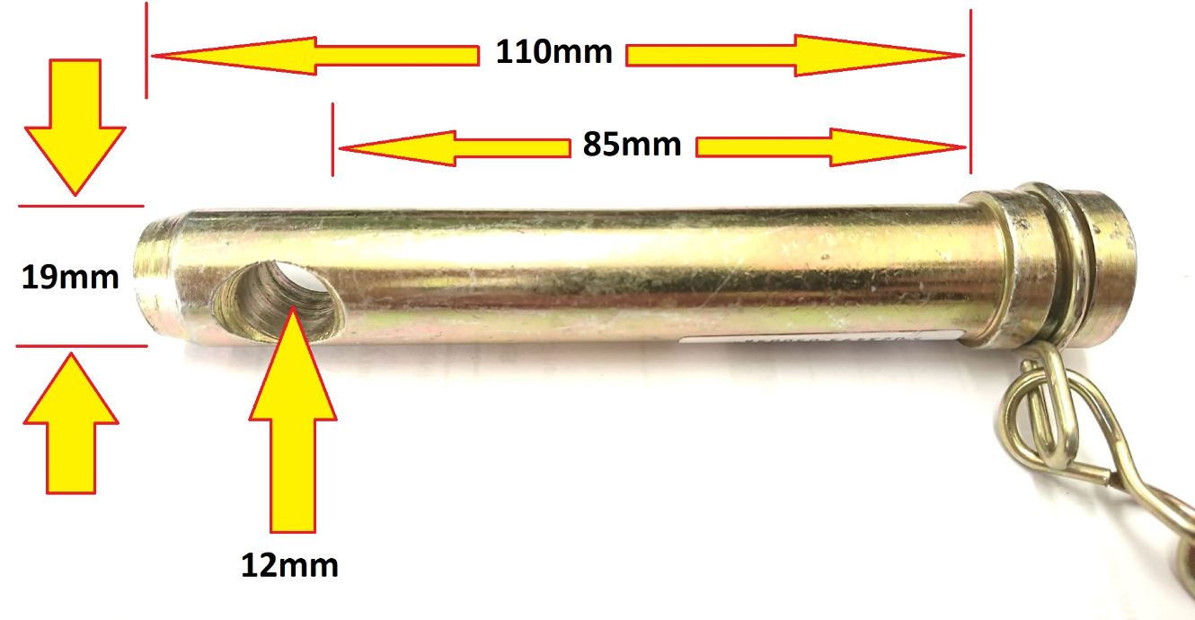 Cat. 1 Top Link Pin With Chain - 85mm Useable Length | A90289 | Anglo ... Cat. 1 Top Link Pin With Chain - 85mm Useable Length | A90289 | Anglo ...